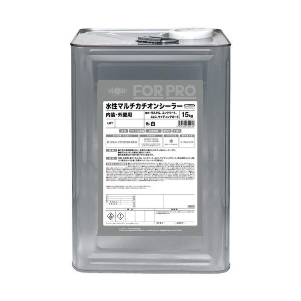 ■特徴 下塗りの適用範囲が広い、密着力に優れたカチオン系のシーラーです。 ■用途 内装・外装用。 ■材質 成分:合成樹脂（アクリル）、顔料、水    【重量】 15115G 【原産国】 日本製 4976124749940