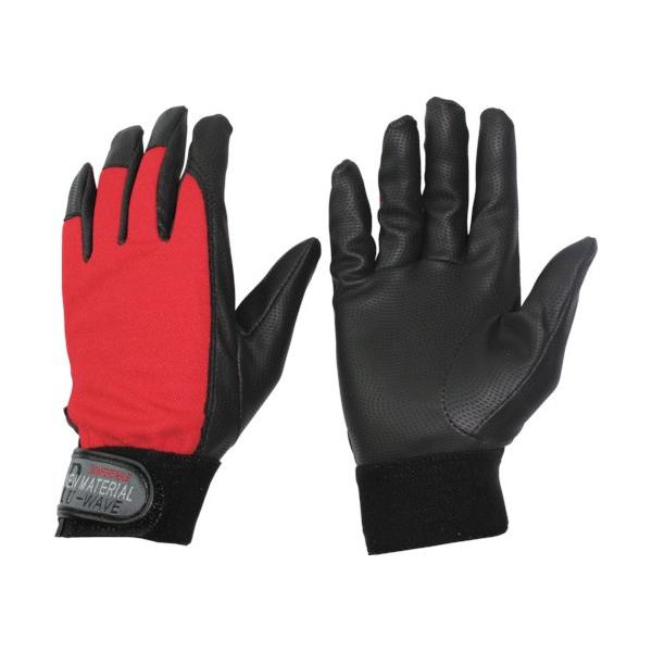 ■特徴 特殊エンボス加工ＰＵ生地でスベリにくく、柔らかでフィット感が抜群です。 甲部には吸汗速乾メリヤスを使用しムレを軽減します。 ガンカット縫製が指まわりの違和感を解消します。  ■用途 内装業、土木建築作業、配送業、日用大工、配管工事。...