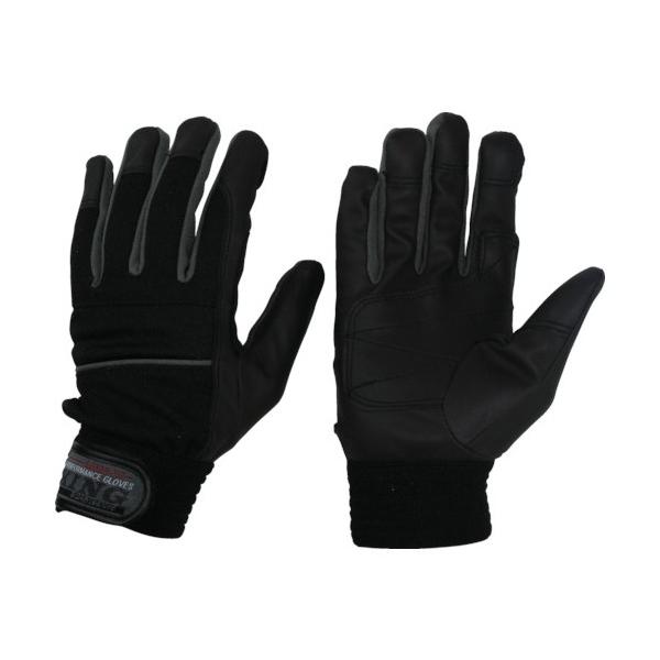 ■特徴 指又とナックルの関節部分にストレッチ素材を使用し、これまでにないフィット感を実現します。 手のひら部分と指先部分に2重アテ付き補強をしています。  ■用途 内装業、土木建築作業、配送業、日用大工、配管工事。  ■仕様 袖口：マジック...