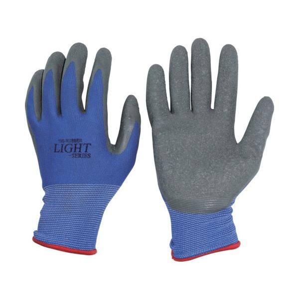 ■特徴 フィット感に優れた13ゲージ薄手タイプです。  ■用途 農業、林業、園芸、品質検査、荷役。  ■仕様 色:ブルー サイズ:L 厚さ(mm):1.0 ゲージ数:13 全長(cm):22.5  ■材質 手のひら部:天然ゴム 繊維部:ポリ...