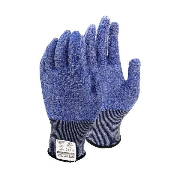 ●ディスポやあらゆる手袋の下履きとして使える！ 刃物を扱う際の下履き手袋、食品加工業などに。 ●色:ブルー ●サイズ:LL ●品質:ポリエチレン・金属繊維・ポリエステル・ナイロン・ポリウレタン ●耐切創レベル:E   【入数】 1個 A469