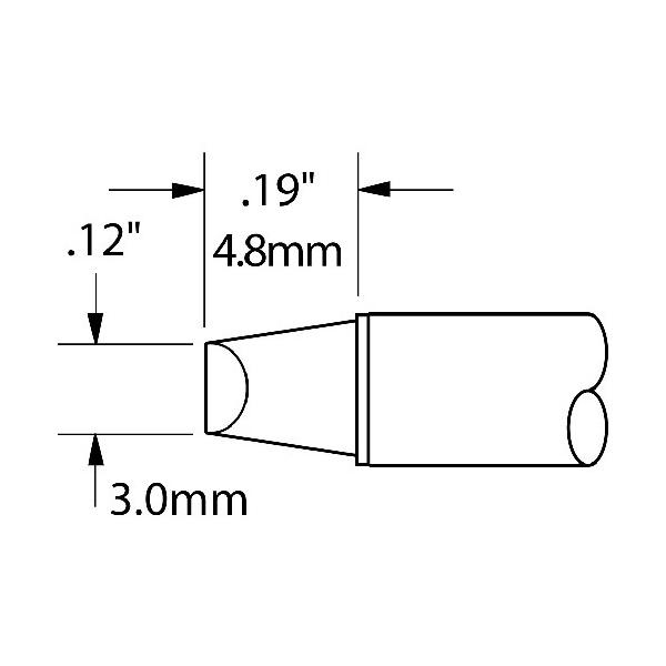 ■特徴 CVシリーズ用チップカートリッジです。  ■仕様 ヒーター温度413°C D型3.0mmx4.8mm   【入数】 1点 CVC7CH0030S