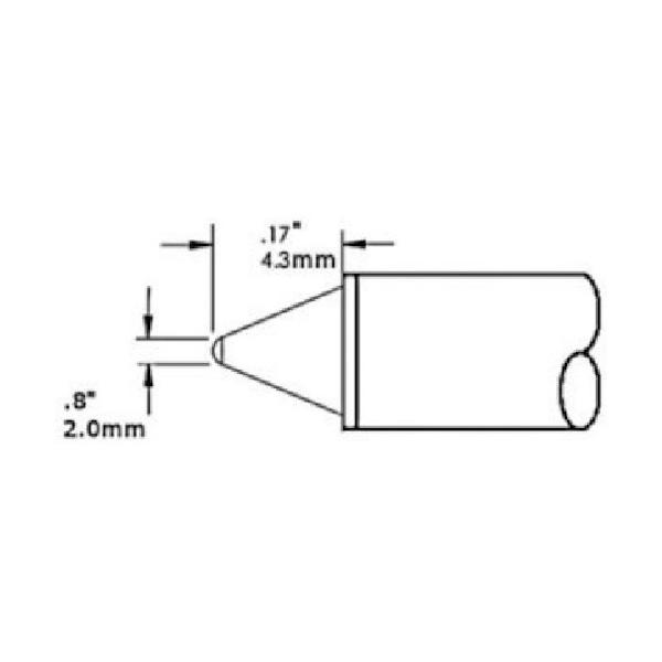 ■特徴 CVシリーズ用チップカートリッジです。  ■用途 消耗品の交換に。  ■仕様 ヒーター温度413°C B型2.0mmx4.3mm   【入数】 1点 CVC7CN4302S