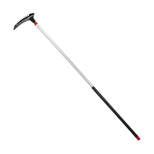 草刈りと草集めの二役を一本でこなす便利なデザインです。 軽量で持ち運び簡単、アルミ製柄とヘッド部の穴開けによるさらなる軽量化。 用途 草刈り、草集めに。 中厚刃 刃長(mm):180 全長(mm):1455   【入数】 1点 DG008R3