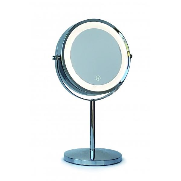 LEDライトだけでなく、調光・光色切り替え、さらに拡大鏡もついたコードレスLED卓上ミラースタンド 卓上ミラースタンドはLEDライトだけでなく、明るさと光の色が調整できる調光・光色切り替え機能付きで、さらに裏面には3倍の拡大鏡がついています...