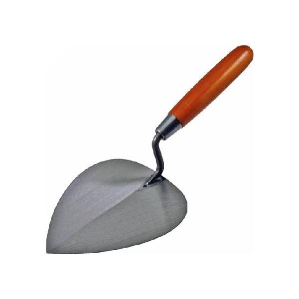 左官作業の必需品レンガ積み、タイル貼り、モルタルすくい等に最適なレンガこてれんが用左官こて。サイズ：こて先サイズ:約155x138mm