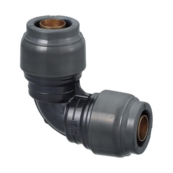 ■特長 架橋ポリエチレン管・ポリブテン管用ワンタッチ継手です。  ■用途 給水・給湯・追焚き配管用。  ■仕様 品名:ダブルロックジョイントRevos RPL3型 なめらかエルボ 10A×10A L(mm):43 最高使用圧力(MPa):1...