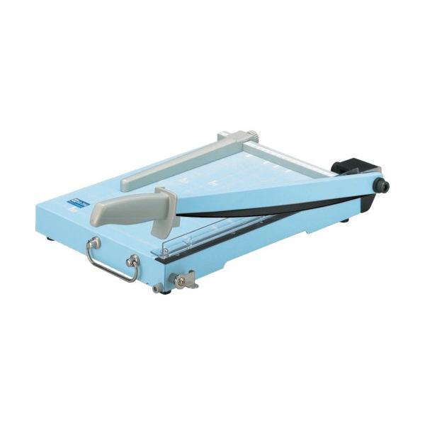 ■特徴 持ち運びに便利な手提げ金具付です。 テーブルには用紙サイズが表示されています。 指定の寸法に裁断できる縦ガイド付です。  ■仕様 紙押さえ付 ハンドルロック付 テーブルサイズ：W256XD350mm ●幅(mm):256 ●奥行(m...