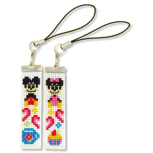 初級~中級向 出来上がりサイズ:全長約13.5cm(刺しゅう部分 縦約6cm×横約1.5cm) キット内容:刺しゅう糸、ビニールキャンバス、クロス針、ストラップ、ひも止め金具、カラー図案付説明書 (C) Disney.Based on th...