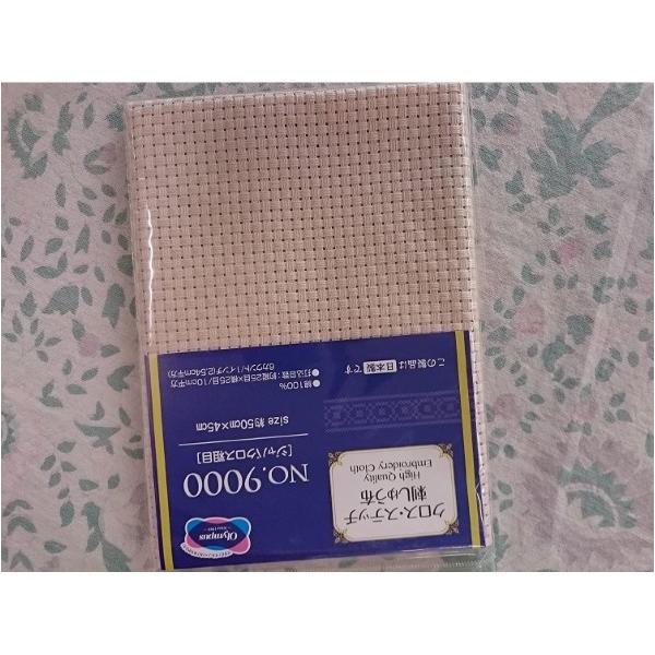 サイズ:約45cm×50cm カラー:ベージュ 打込目数:6カウント/1インチ 約25目/10cm品質構成:綿100% 刺繍 裁縫 趣味 手作り キット クロスステッチ 布 生地 刺しゅう  【入数】 1枚 OLY90002001