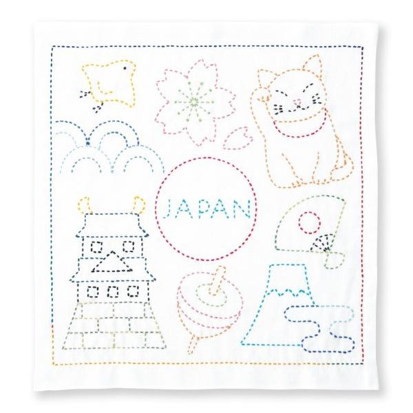 セット内容:晒木綿白（綿100%）、刺し子糸（綿100%）、刺し子針、作り方説明書 用意するもの:縫い糸、縫い針、はさみ、アイロン 一針、一針縫う事で世界の名所と触れ合える 花ふきん、刺し子、水で消える、日本  【重量】 45g 【入数】 ...