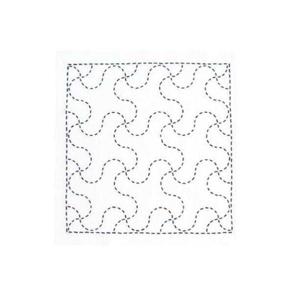 セット内容:刺し子糸、図案プリント済み晒木綿(白)、刺し子針（特大）長さ48mm、カラー説明書 出来上がりサイズ:約縦34×横34cm 製作時間の目安:3〜4時間 難易度:初級者向け はじめての方はもちろん、お子様からご高齢の方まで、らくら...