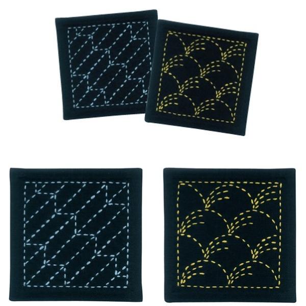 本体サイズ:仕上り寸法:約縦10cm×横10cm 生産国:日本 刺し子の簡単スターターキット。  初心者向き。  (b)(セット内容)(/b)刺し子糸、刺し子布、刺し子針 雑貨 手作り 手作りキット 手芸 小物 小物キット パッチワーク パ...