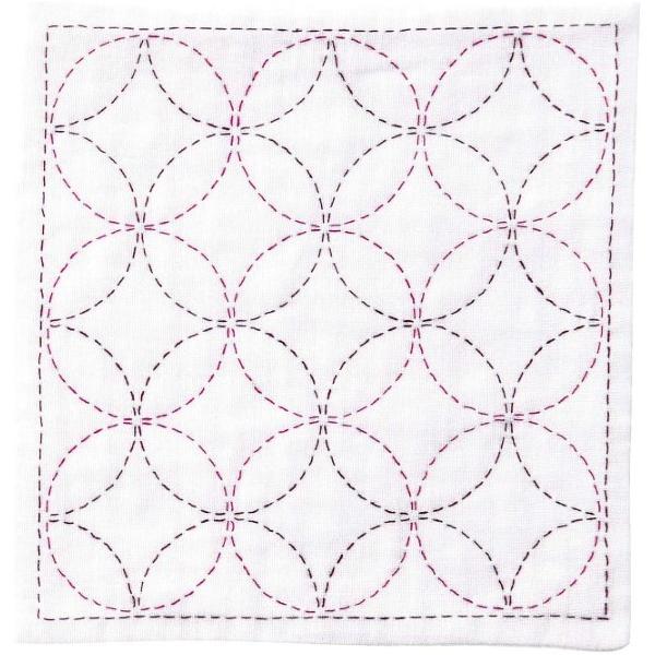 防臭カ゛ーセ゛(綿100%/スリット糸ミューファン使用）、25番刺しゅう糸（綿100％）、刺し子針、作り方説明書 縫い糸、縫い針、はさみ、アイロン 3重カ゛ーセ゛の贅沢仕様、抗菌・防臭機能付です。 刺し子刺し子クロスクロスハンカチキット葉緑...