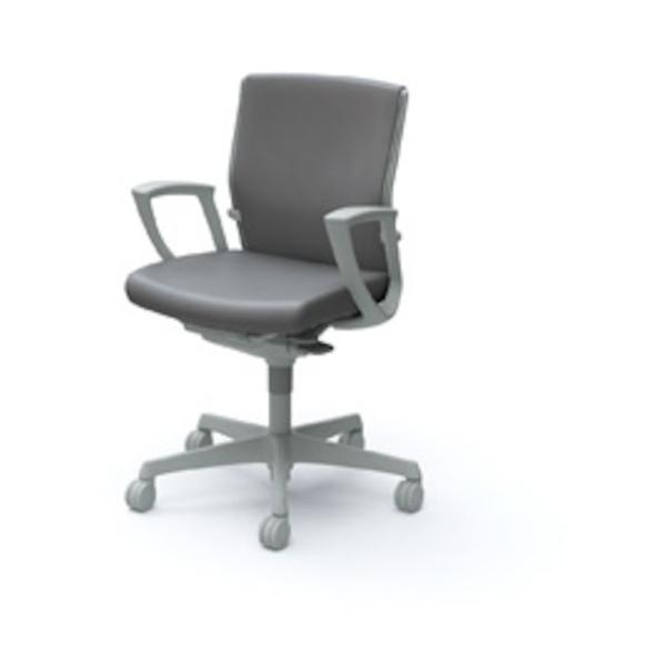 ■仕様 エスクードチェアローバックリング肘付 グレーシェル双輪キャスター    【重量】 20KG 【入数】 1点 【原産国】 000 C443GRPB24