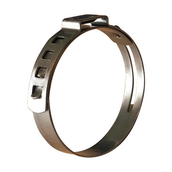 ●最大径(mm):35 ●最小径(mm):28.6 ●バンド幅(mm):7 ●厚さ(mm):0.6 ●最大推奨加締め荷重（N）:1800 ●材質/仕上:ステンレス(UNS S30400) ●注意:加締めにあたっては、イヤークランプ用マニュア...