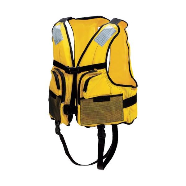 ■特徴 抜け防止の股ベルトとポケットがついています。 浮力材を取り外して洗濯可能です。  ■用途 小型船舶用法定備品として。 河川での安全対策に。  ■仕様 桜マーク付き  TYPE  A 浮力8.0kg 国土交通省型式承認番号：第4587...