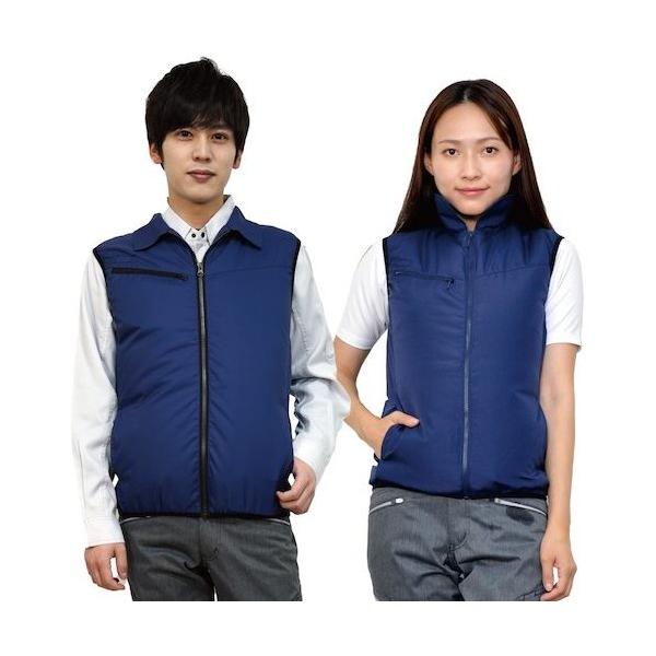 ■特徴 素材に高密度ポリエステルを採用し、気密性を高めたカジュアルな着心地のユニセックス仕様の空調ベストです。 別売の保冷剤(0911)を背中のポケットに入れると常時フレキシブルに身体に密着効果を体感できます。  ■用途 熱中症対策に ※特...