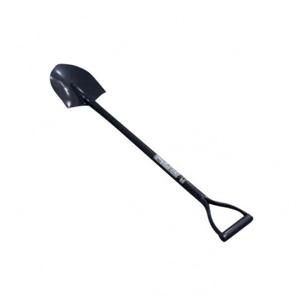 ●肩幅:170mm ハンドルが長い軽量コンパクトなスチールハンドルの丸型ショベル。狭い場所での掘る、すくう作業に適しています。 シャベル スコップ  【サイズ】 970mm 【重量】 1500g 【入数】 1つ