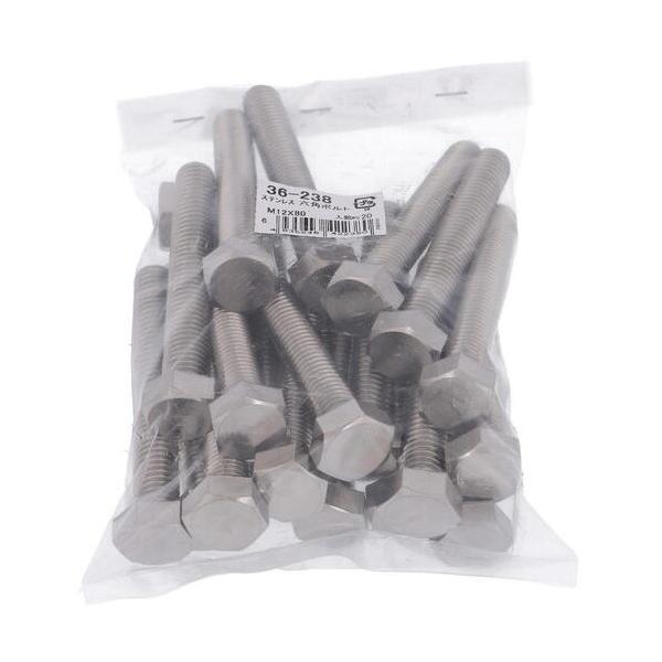 ●六角ナットと一緒に使用されます。 ●頭部が六角頭でスパナなどで締め付けします。 ●ミリサイズです。 ●商品サイズ:〈ねじ径〉12mm 〈長さ〉80mmM12X80   【サイズ】 ねじ径：12mm 長さ：80mm 【材質】ステンレス 【入...