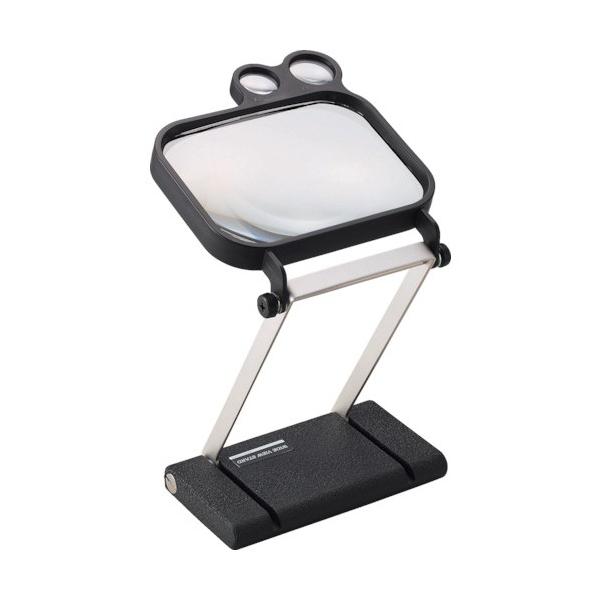 ■特徴 収差の少ないスクエアレンズと高倍率丸レンズ2つをセットしています。 折りたためばA5版サイズになります。 1台で3つの倍率が使用可能です。  ■用途 加工や検査はもちろん、ホビーや読書に。 収差が少ないので、文字などを読むこともでき...