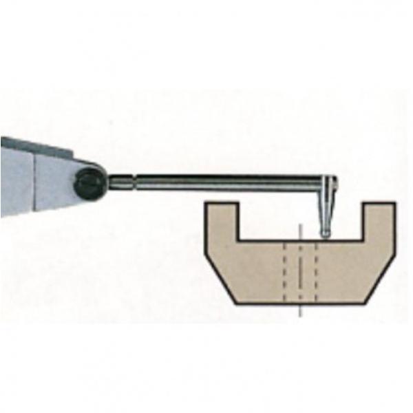 【特長】  ●直角に曲がった先端測定子が、いままで測れなかった場所を測れるようにしました。   ●この測定子はワークに対して水平垂直になるようにセットしてください。   ●この測定子 ( XP1LX-2 ) をお使いいただければ測定子を水平...