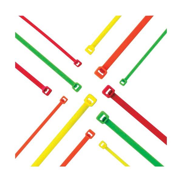 商品画像はイメージ画像です。実際とは異なる場合がございます。 ■特徴 幅広く使用できる汎用性の高い標準タイプのナイロン結束バンドです。 色分け、識別に最適です。  ■用途 ケーブルなどの結束。  ■仕様 屋内用 使用温度範囲：-60〜85℃...