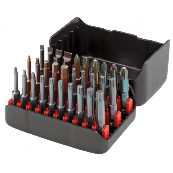 ●質量(g):353.5 ●強度と精度に優れた差込角1/4”(6.35mm)の段付きビットのセットです。 マイナスビット(E6-100-2・3・4・5)、プラスビット(E6-190-1・2・3)、ポジドライブビット(E6-192-1・2・3...