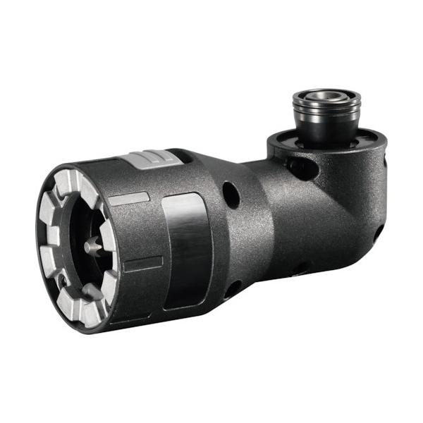 ■特徴 狭所作業が快適なアングルアタッチメントです。 アタッチメントを目印に合わせて差し込むだけで脱着が簡単です。 ８方向に取付可能です。 取り外しも固定解除ボタンを押すだけの簡単操作です。 防塵耐水IP56試験合格しています。  ■仕様 ...