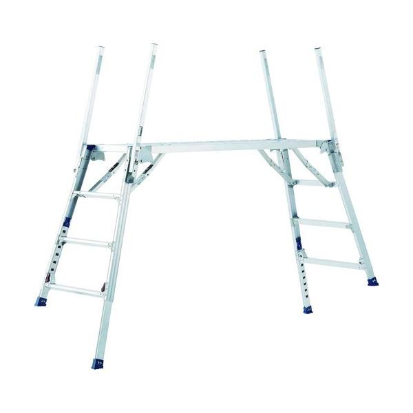 ●現場のニーズに対応した500mm幅のアルミ製足場台です。 ●開き止めユニットにロック機構を装備しました。 ●仮設工業会認定合格品のタフな業務用足場台です。  ●最大使用質量(kg):150 ●天板高さ(m):0.96I1.30 ●天板寸法...