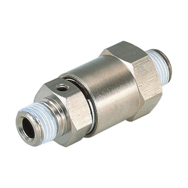 商品画像はイメージ画像です。実際とは異なる場合がございます。 ■特徴 一般空気圧配管の高速回転部用ワンタッチ継手です。 回転部にはベアリングを2個使用しています。 動きの速い揺動部、高速回転部に最適です。  ■仕様 最高使用圧力：1.0MP...