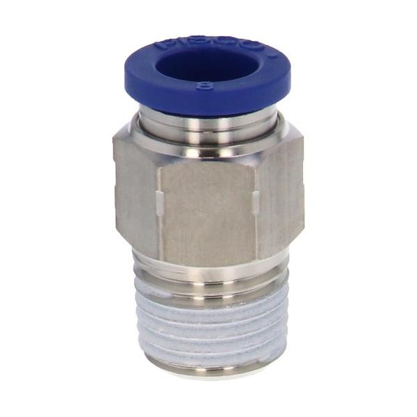 (特長)  ●強度が必要な場合、薬品の雰囲気内で使用する場合に最適。   ●金属本体はSUS304を採用。   ●シール材質はFKMを採用。   【重量】 16.0G 【入数】 1個 PC802SUS