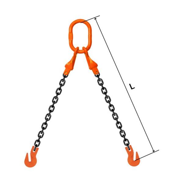 ■特徴 ウィナー・グレード10を使用した2本吊り用チェーンスリングです。 摩耗に強く、長期間使用可能です。 日常点検、年間定期点検が容易に行えます。 ■仕様 吊り荷に合わせて有効長の調整が可能。 ASTM973/A973M-01に基づいたチ...