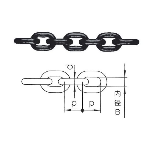 ■特徴 摩耗に強く、長期間使用可能です。  ASTM973/A973M-01に基づいています。 各々のリンクにグレード10を表す”10”マークが付いています。 使用荷重がタグに表示されています。 ■仕様 ISO-9001認定品    【重量...