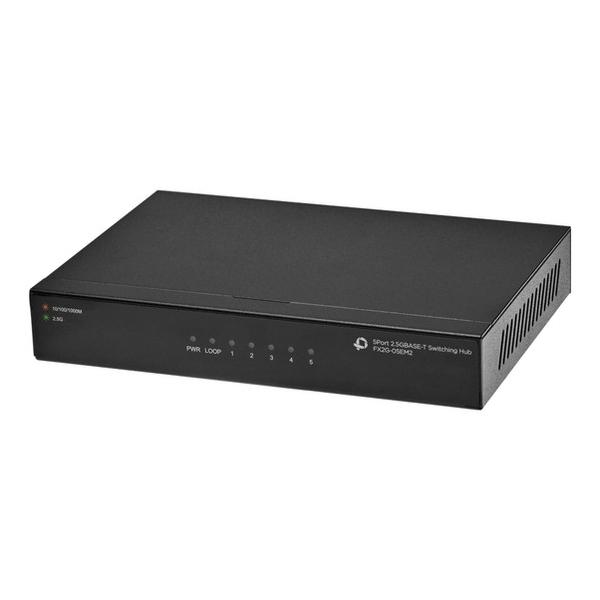 マルチギガビットLANの発熱に対応する両面放熱方式を採用した5ポート 2.5GBASE-T スイッチングハブです。  新チップを採用し従来機に比べ低消費電力、低発熱を実現   【入数】 1点 FX2G05EM2