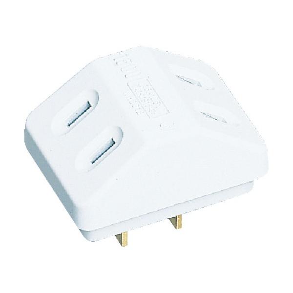 ■特徴 三角タップです。  ■仕様 定格電圧：AC125V・15A・最大1500Wまで対応 ●色:ホワイト ●コンセント数:2個口  ●定格電圧:AC125V・15A・最大1500Wまで対応  【重量】 42.000G 【入数】 1点 【原...