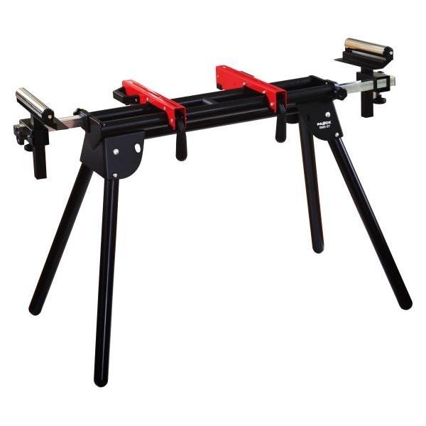 ●特長 ・SMS-190T用のスタンド台です。 ・立ったままスライド丸ノコが使えるので作業が簡単です。 ・補助ローラーと伸縮アームで長尺物にも対応し、作業効率が向上します。 ・脚部が折りたたみ式なので作業場の移動、組立、収納に便利です。 ●...