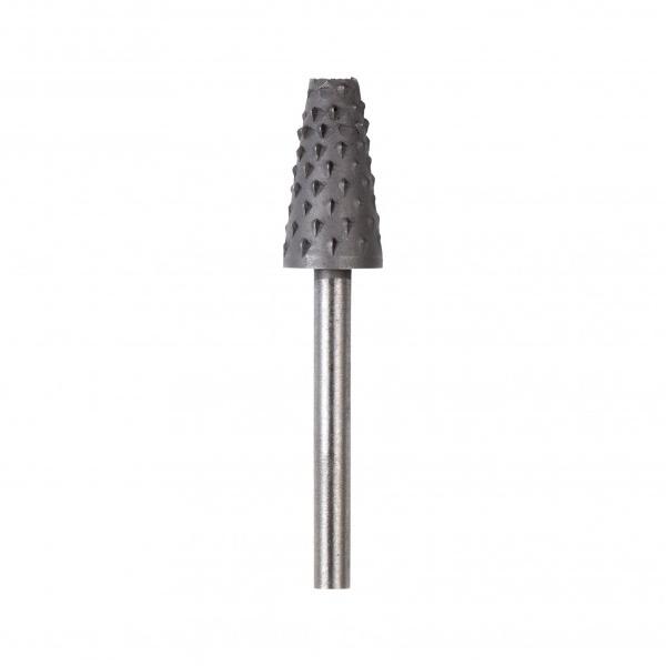 木材の荒削りカッターです。 木工の荒削り、鉛・ソフトメタルの研削に最適な回転ヤスリです。 サイズ:先端部分・高さ12×上辺径4mm、下辺径8mm シャフト径:3.0mm 最高対応回転数:10000min-1(回/分) 適合機種:No.284...