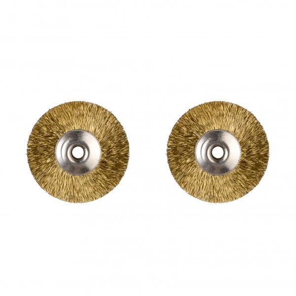 ミニルーター用の先端ビットです。 鉄・非鉄金属のみがき、サビ落とし。 ミニルーター用のワイヤーブラシです。   【入数】 2枚セット 28962