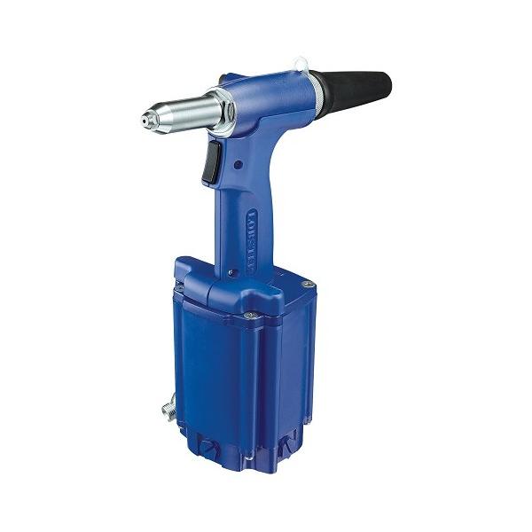 ■特徴 本体に樹脂を大胆に使用した軽量タイプです。 狭い場所での作業に便利な小径フレームヘッドを採用しました。 リベッティング時の衝撃を和らげるショックレス機構（Soft−Set）を標準装備。不快な衝撃を大幅に軽減します。 作業音も静かで環...