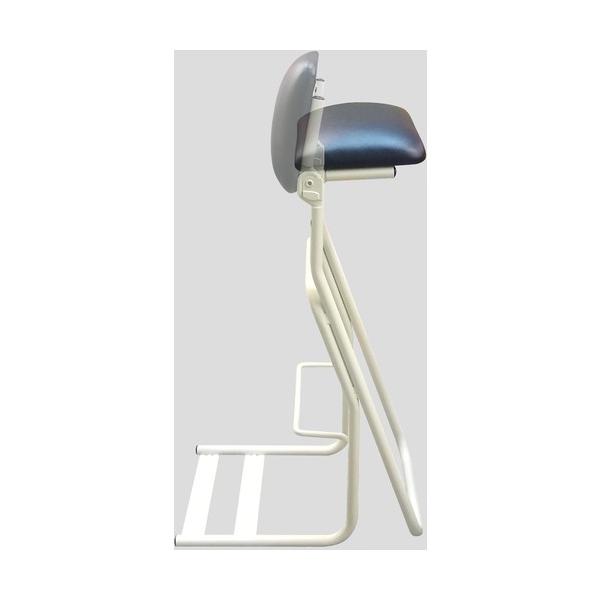 ●カウンター越しでの接客や、レジ打ち、工場など、様々な作業場の高い位置でのワークにテンポラリーチェアZを使用することで疲労を軽減し、効率的な作業をサポートします。   ●シート部の多段階調整可能なギアにより、シートの角度を水平〜78°まで起...