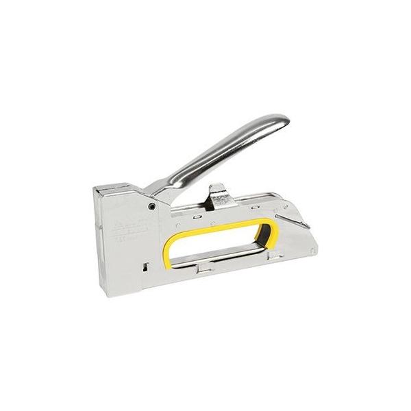 世界の標準機。 誰からも愛される逸品です。 コンパクトエルゴノミックデザインです。 堅牢タイプです。 スチール製オールマイティーガンタッカーです。 部品の綬み防止及び打込時反動軽減タイプです。  ●使用ステープル:13/9・ 19/7mm。...