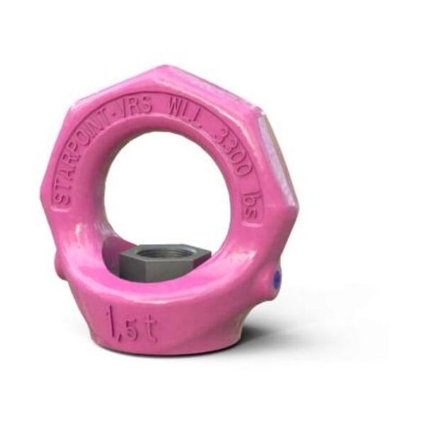 商品画像はイメージ画像です。実際とは異なる場合がございます。 ■特徴 取り付けに際しては市販のレンチを使用できます。 全方向負荷可能な回転アイナットです。 ボルトに接続した際でもリング部が負荷方向に360度回転するため、従来のアイナットでは...