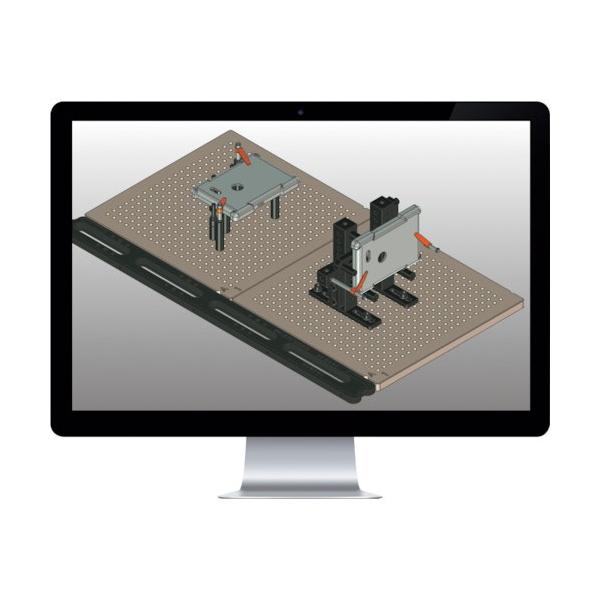 ■特徴 フィクスチャのセットアップを作成および文書化するための 3D モデリングソフトウェアパッケージです。 測定対象パーツの CAD モデルを FixtureBuilder にインポートして、その周囲にフィクスチャを配置していきます。 配...