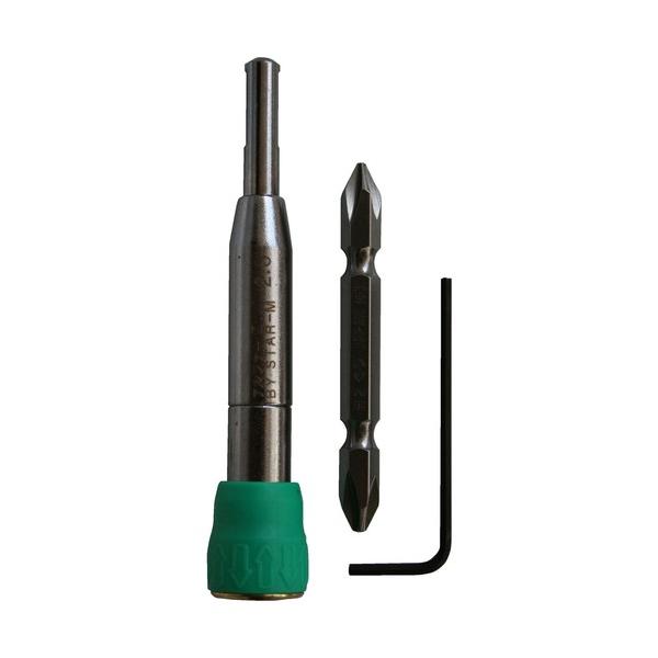 ■特徴 介護用の手摺り金具、階段用の手摺り金具、丁番・補強金具、サッシ金具の取り付けに最適です。 皿穴の中心に一発で下穴があくため、金具がずれません。 替ドリルは市販の鉄工ドリルも取り付け可能です。 階段・介護用手摺り金具、丁番・補強金具、...