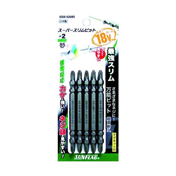 先端がスリム形状になっており、ねじ頭が見やすく作業効率が大幅にアップします。 芯ブレ精度が高くスムーズなトルク伝達で打ち込みバランスが安定しています。 耐衝撃性に強く先端強度を保持しており、カケにも強いです。 用途 建築・内装・電設・車両・...