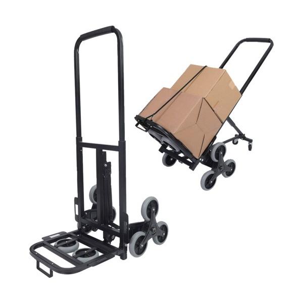 ■特長 平地も階段も荷物を載せたまま運搬できるコンパクト階段台車 ■仕様 均等荷重(kg):150 全長(mm):幅460×奥行650×高さ1100 折りたたみ時寸法(mm)幅×奥行×高さ:幅460×奥行390×高さ740 耐荷重:階段使用...