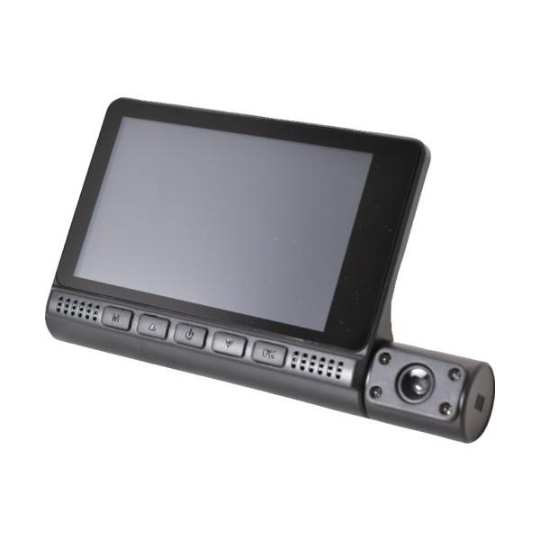 【特長】 ●万が一に備える3カメラ同時撮影ドラレコ ●しっかりと映します ●簡単取り付け 【仕様】 ●電源:DC12V/24V ●液晶サイズ:4 インチ 液晶カラー ●レンズ画角:前方 :150 度、車内:120 度、後方:90 度 ●記録...