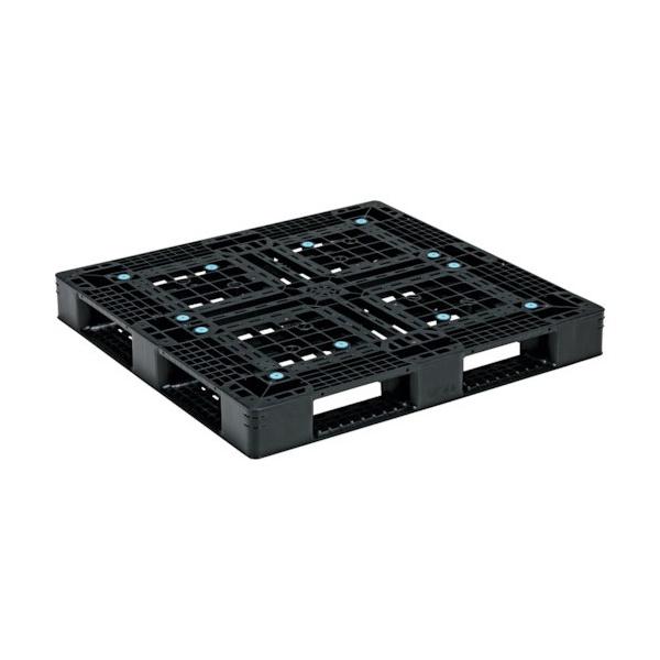 ■特徴 上面・下面が別形状のパレットです。  パレット裏側は「田」の字構造となっています。  ハンドリフトが使用できるパレットです。  ■材質 再生ポリプロピレン(PP)   【入数】 1点 80850400BKRCP