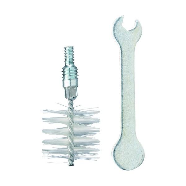 ■特徴 SANEI製パイプクリーナー（PR802PR85PR850）の先端に取り付けて使用します。 3Sは煙突掃除にも使用可能です。  ■用途 排水パイプなどの掃除に。  ■付属品 スパナ   【入数】 1点 PR859F1S